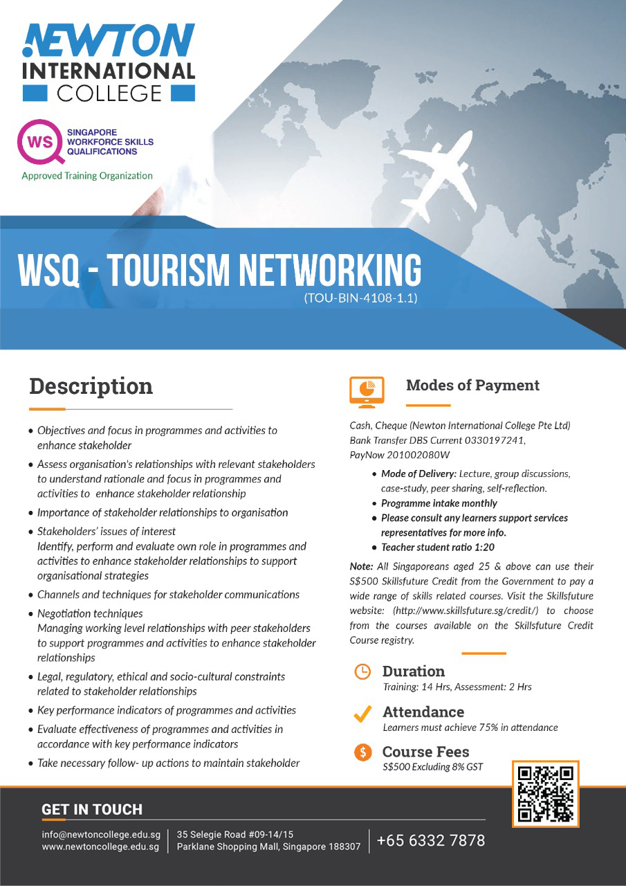 WSQ Courses – Newton International College